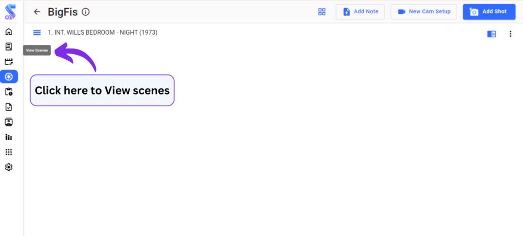 How to change the scenes in shotlist? - Studiovity