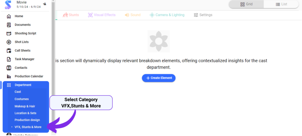 How to Manage Film Camera and VFX Departments at Studiovity? - Studiovity