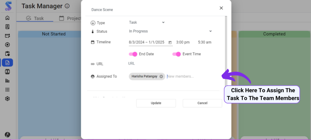 How can I assign a task to a team member in Studiovity? - Studiovity